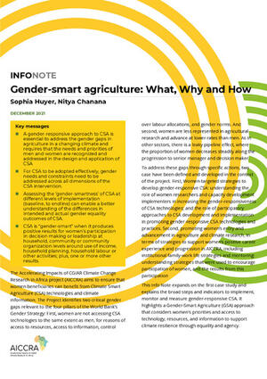 Gender-smart agriculture: What, Why and How