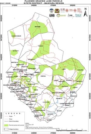 Planned grazinig land parcels Kiteto District, Manyara region