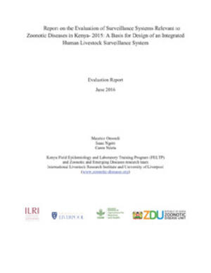 Report on the evaluation of surveillance systems relevant to zoonotic ...