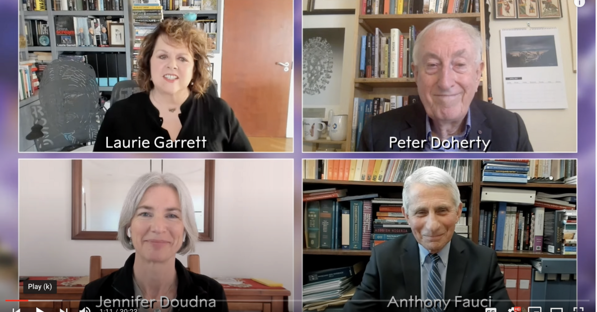 Fauci, Doudna and Doherty offer 'pandemic science guide' at the Nobel ...