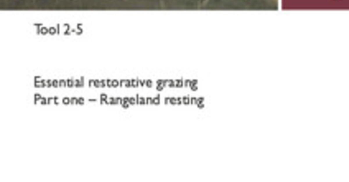 Participatory rangeland management toolkit for Kenya, Tool 2-5 ...