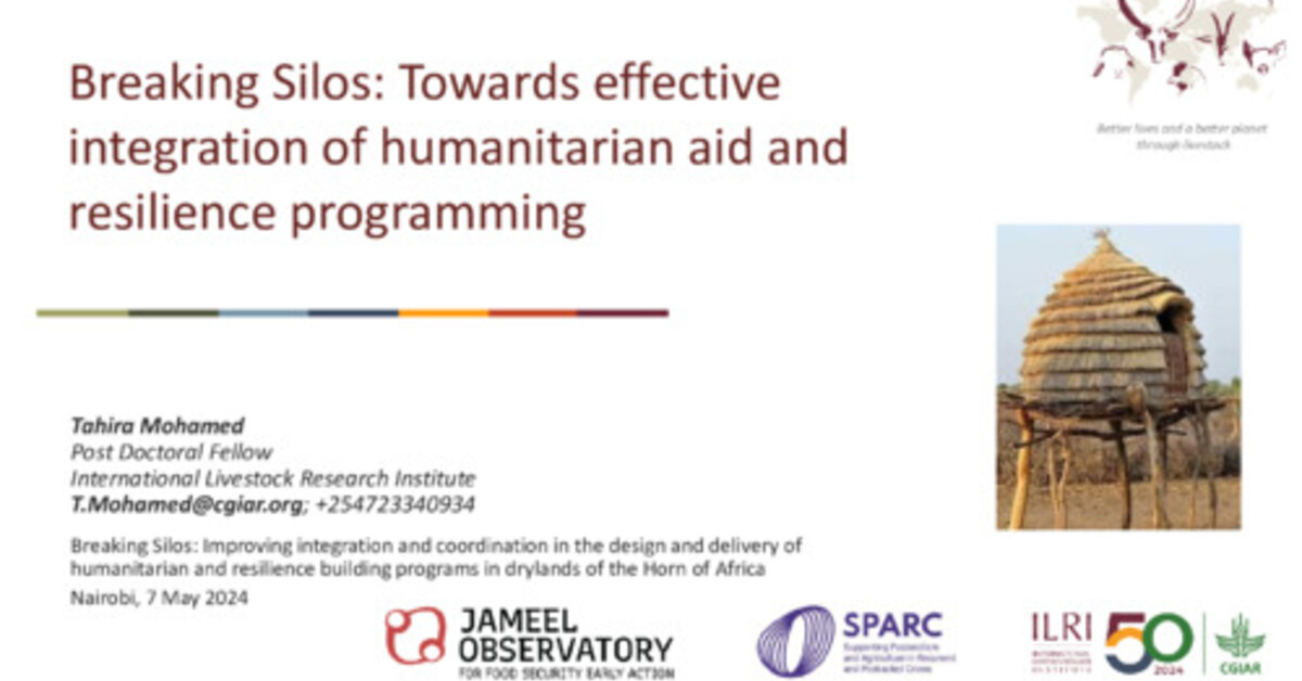 Breaking Silos: Towards effective integration of humanitarian aid and resilience programming