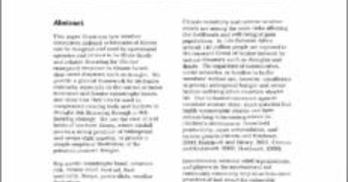 Improving humanitarian response to slow-onset disasters using famine ...