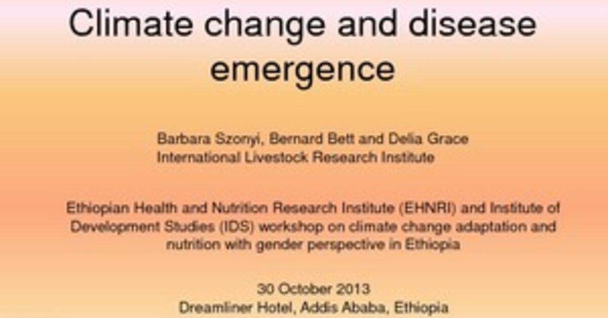 Climate change and disease emergence