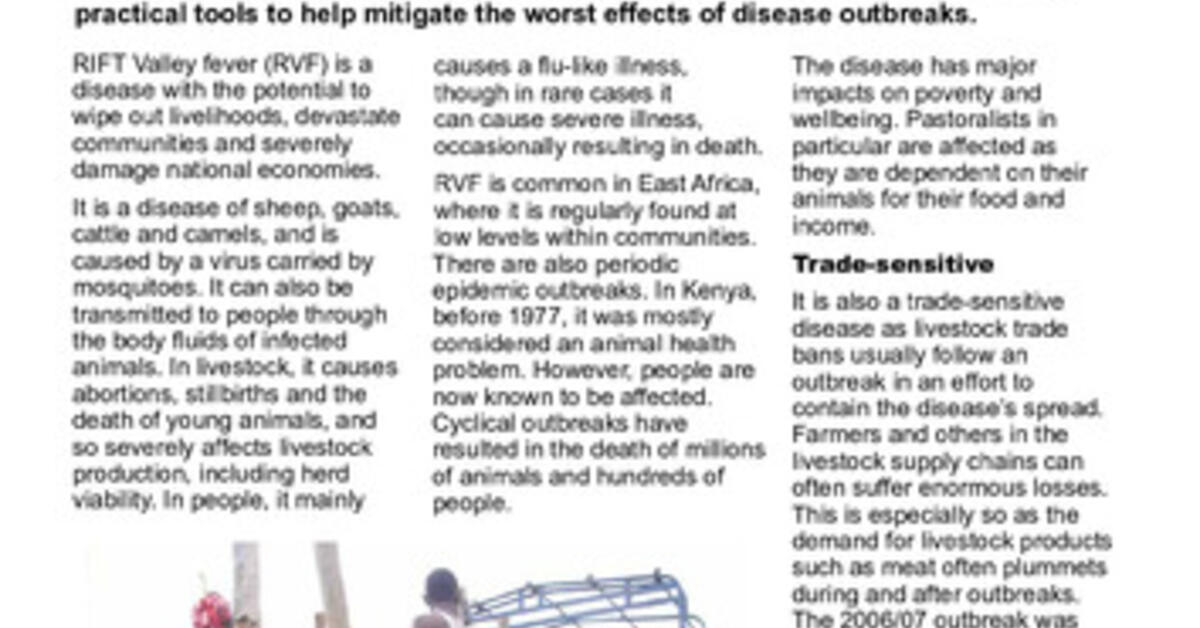 Protecting livestock and securing livelihoods during threats of epidemic