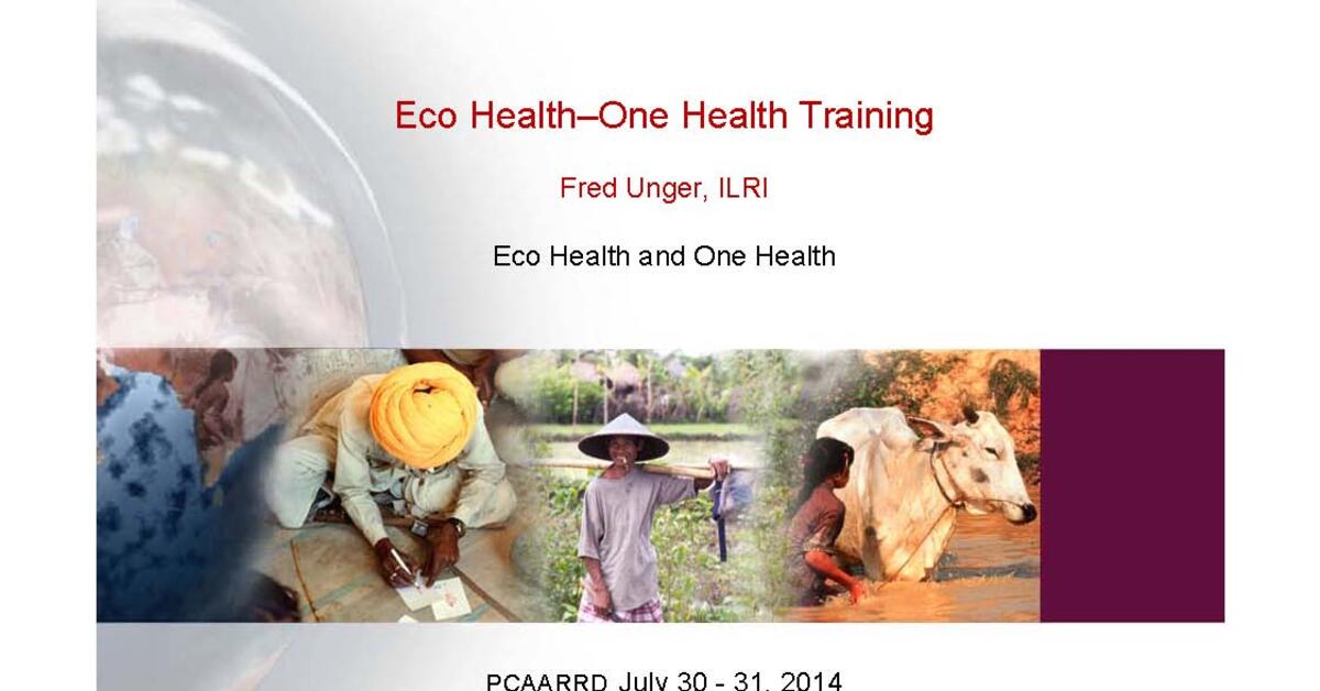 EcoHealth and One Health