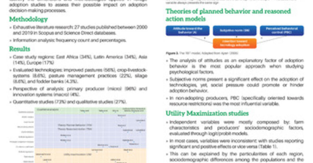 Forage technology adoption studies in bovine livestock production ...