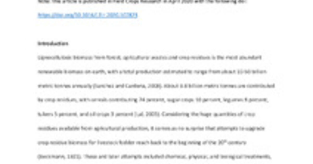 Recent advances in dual purpose rice and wheat research: A synthesis