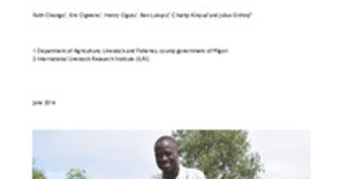 Assessment of livestock production systems and potential for increasing ...