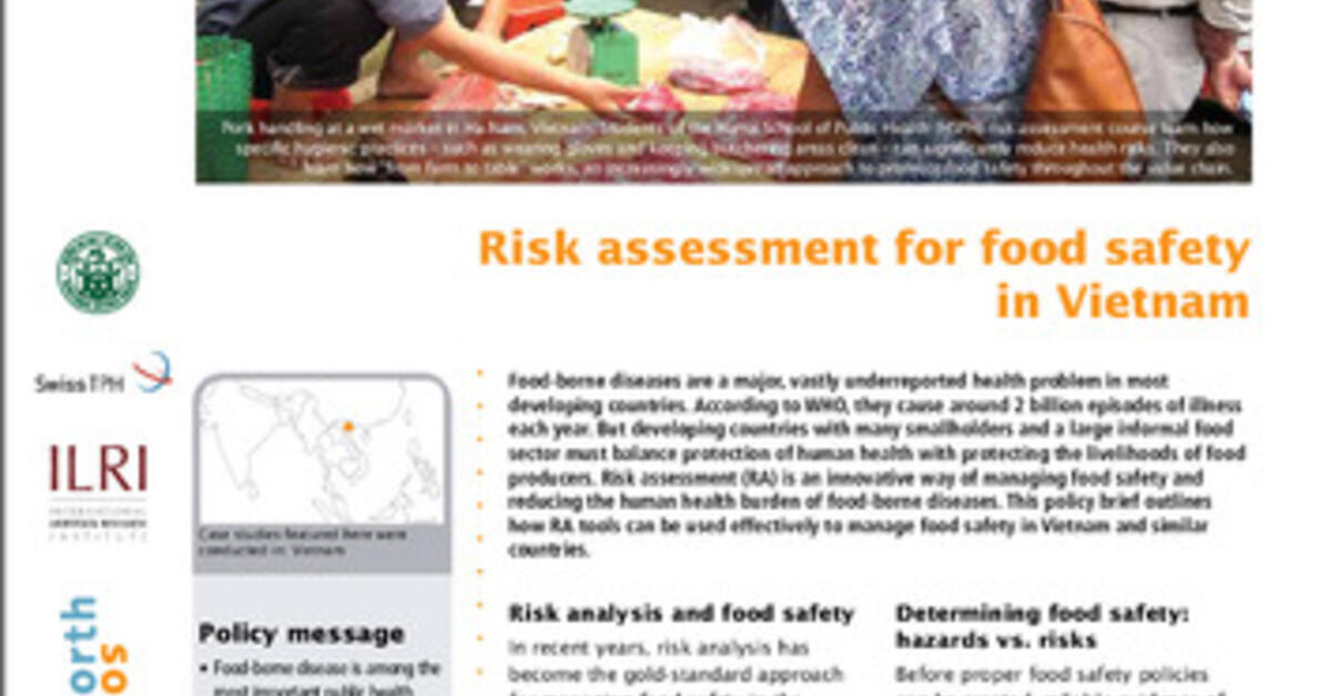 Risk assessment for food safety in Vietnam