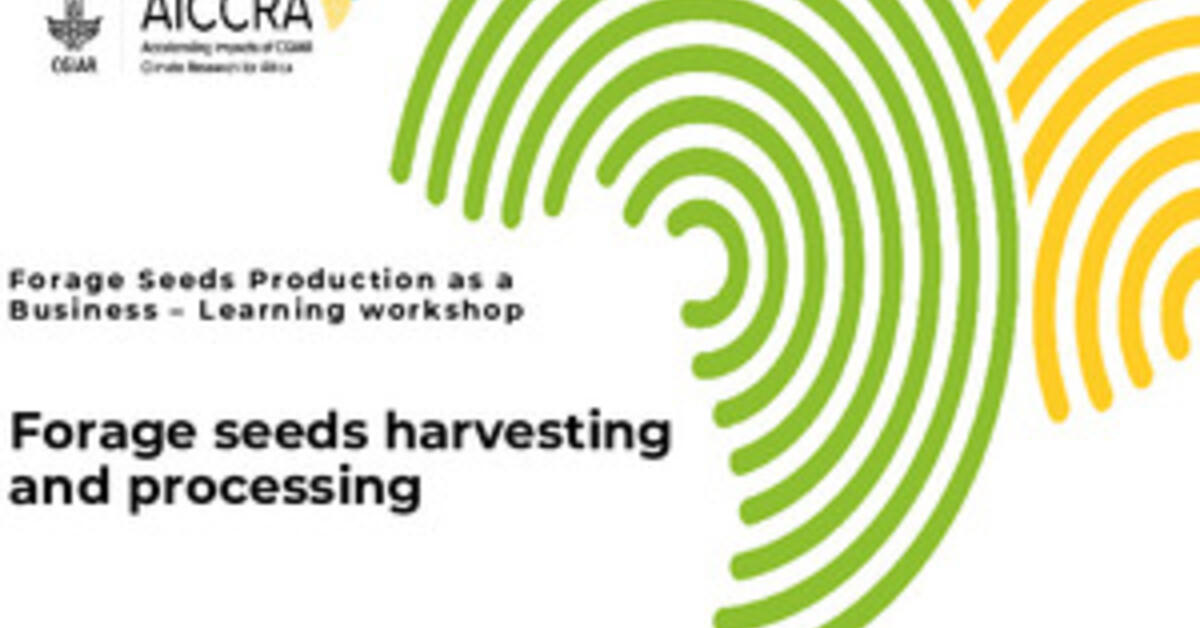 Forage seeds harvesting and processing