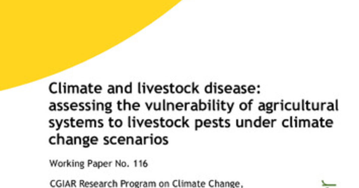 Climate and livestock disease: assessing the vulnerability of ...