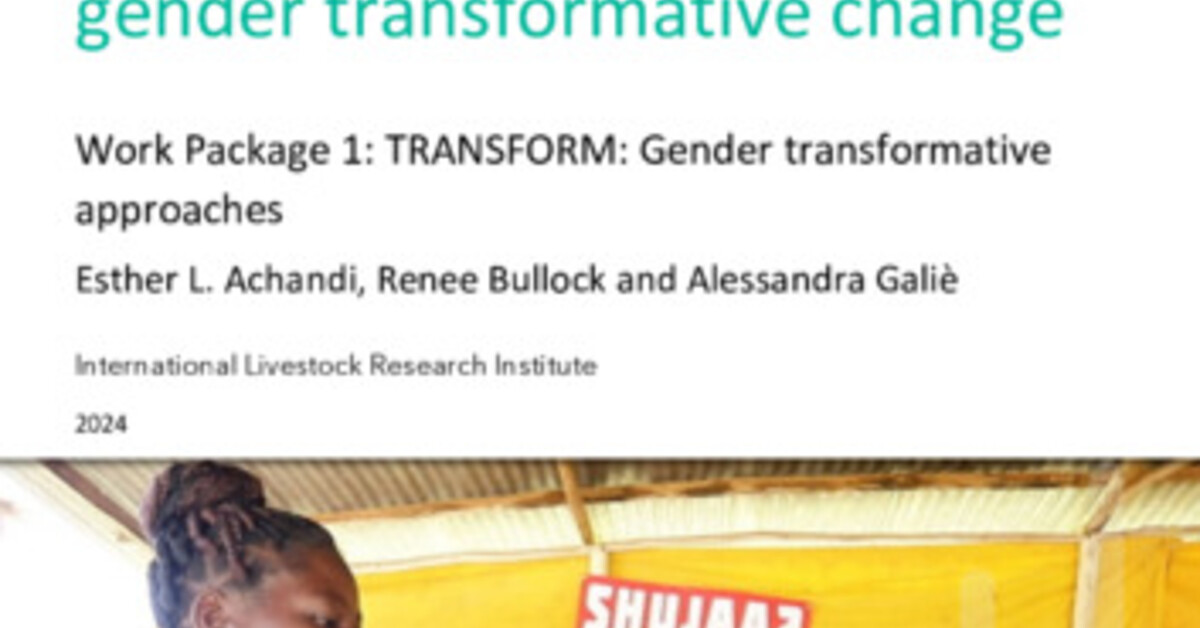 Community dialogues for gender transformative change