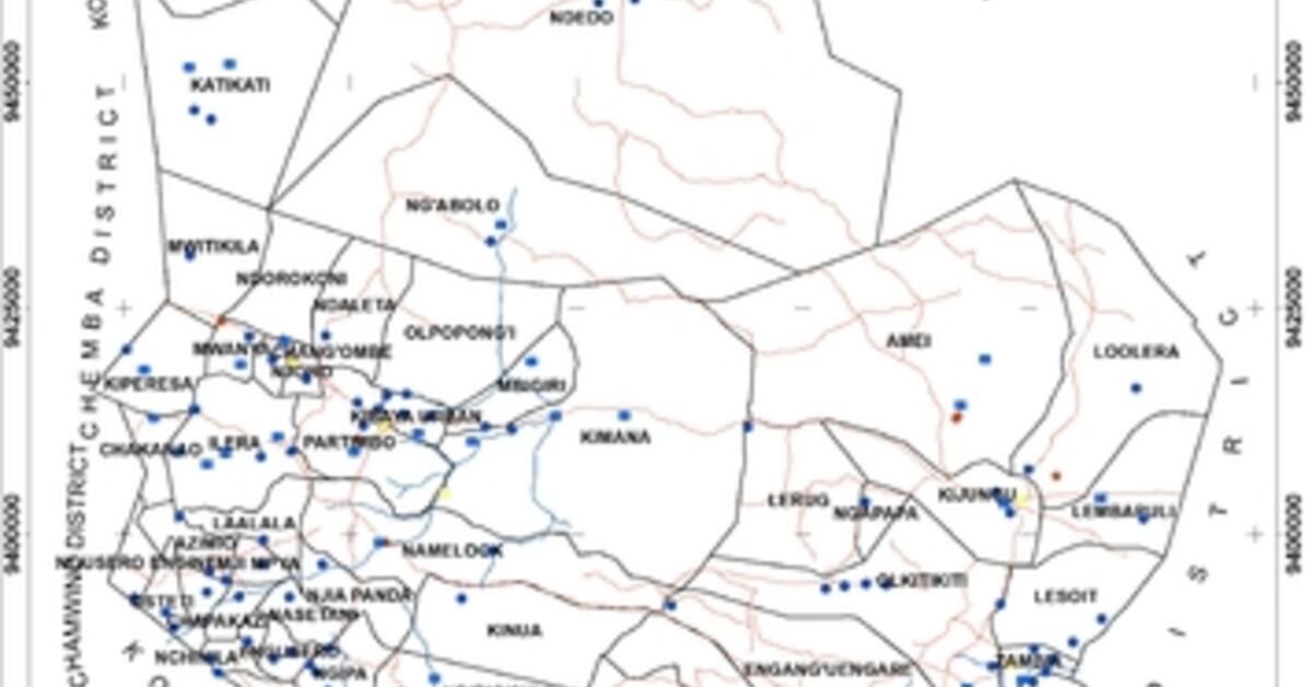 Distribution of livestock Infrastructures in Kiteto District, Manyara ...