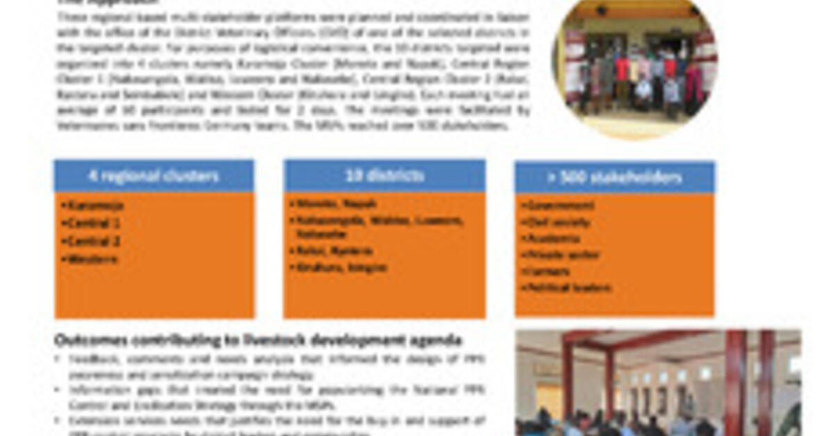 Multi-stakeholder platforms for improving coordination in animal health