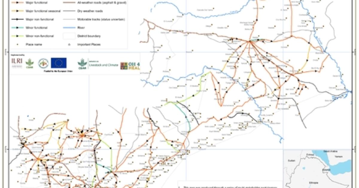 Livestock routes in Miyo, Moyale and Filtu districts of Ethiopia