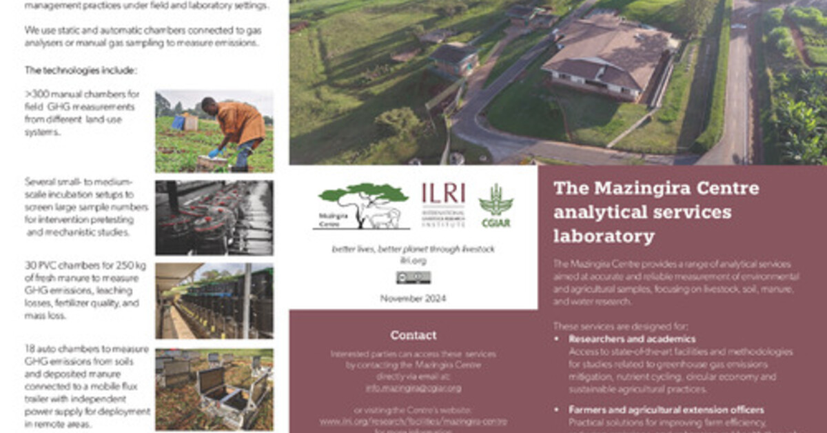 The Mazingira Centre analytical services laboratory
