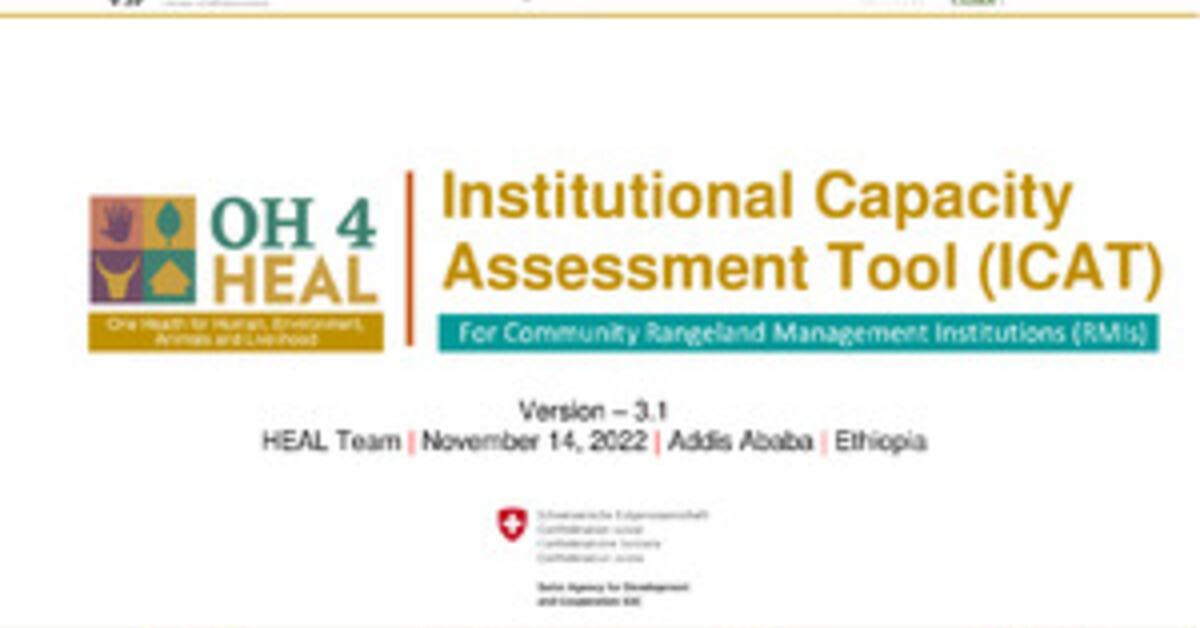 Institutional Capacity Assessment Tool (ICAT) For Community Rangeland ...