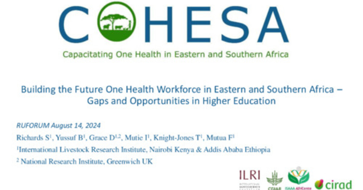 Building the future One Health workforce in eastern and southern Africa ...
