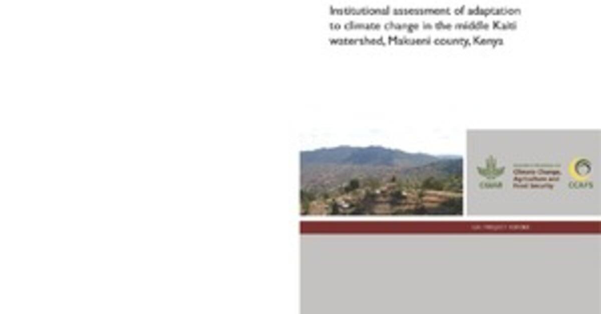 Institutional assessment of adaptation to climate change in the middle ...