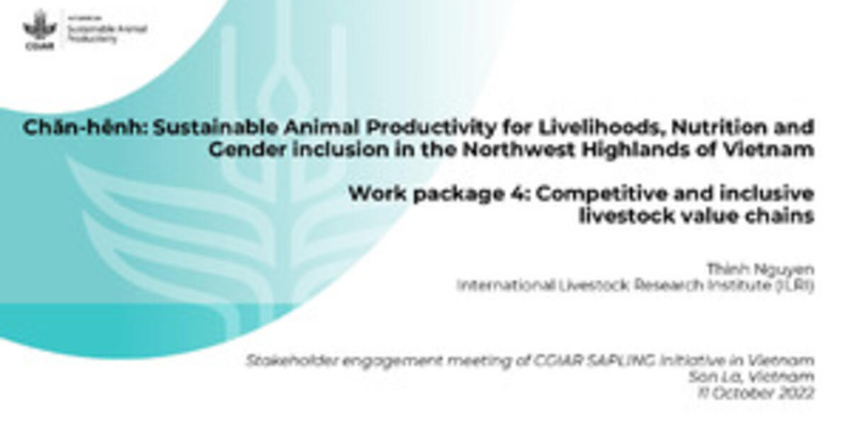 Improving human health through sustainable value chains in human-animal ...