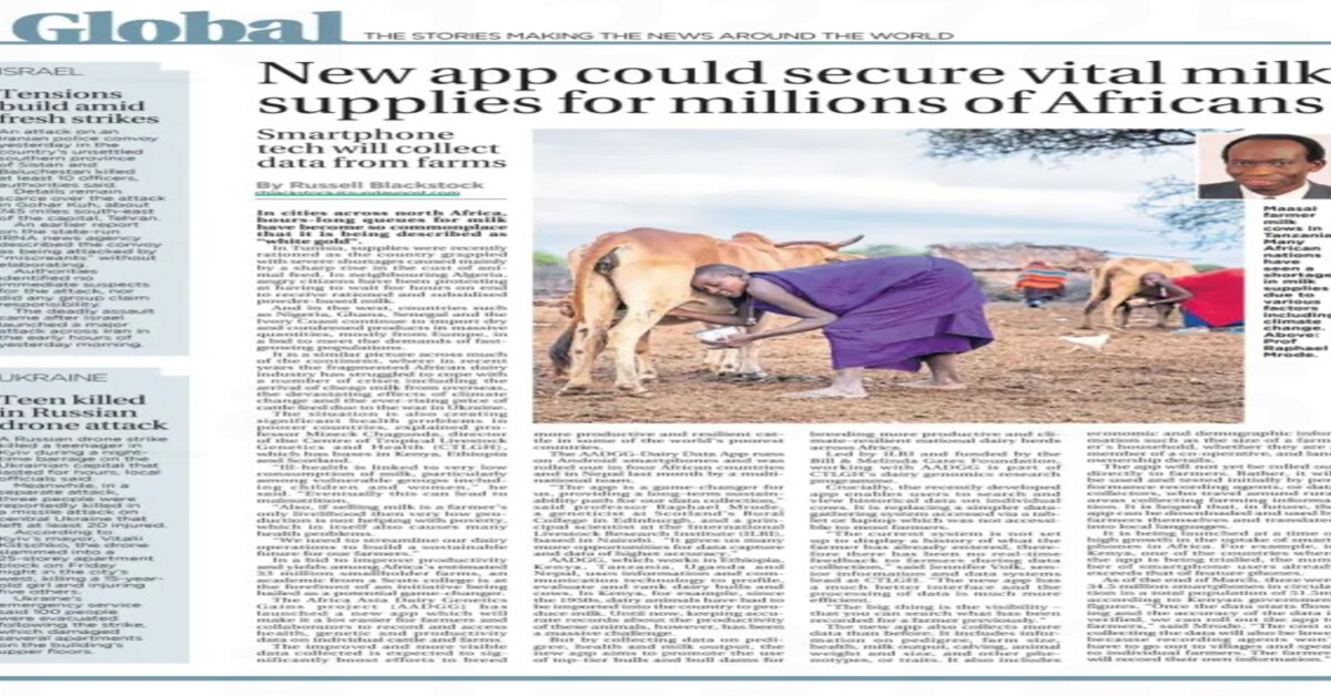 New app could secure vital milk supplies for millions of Africans