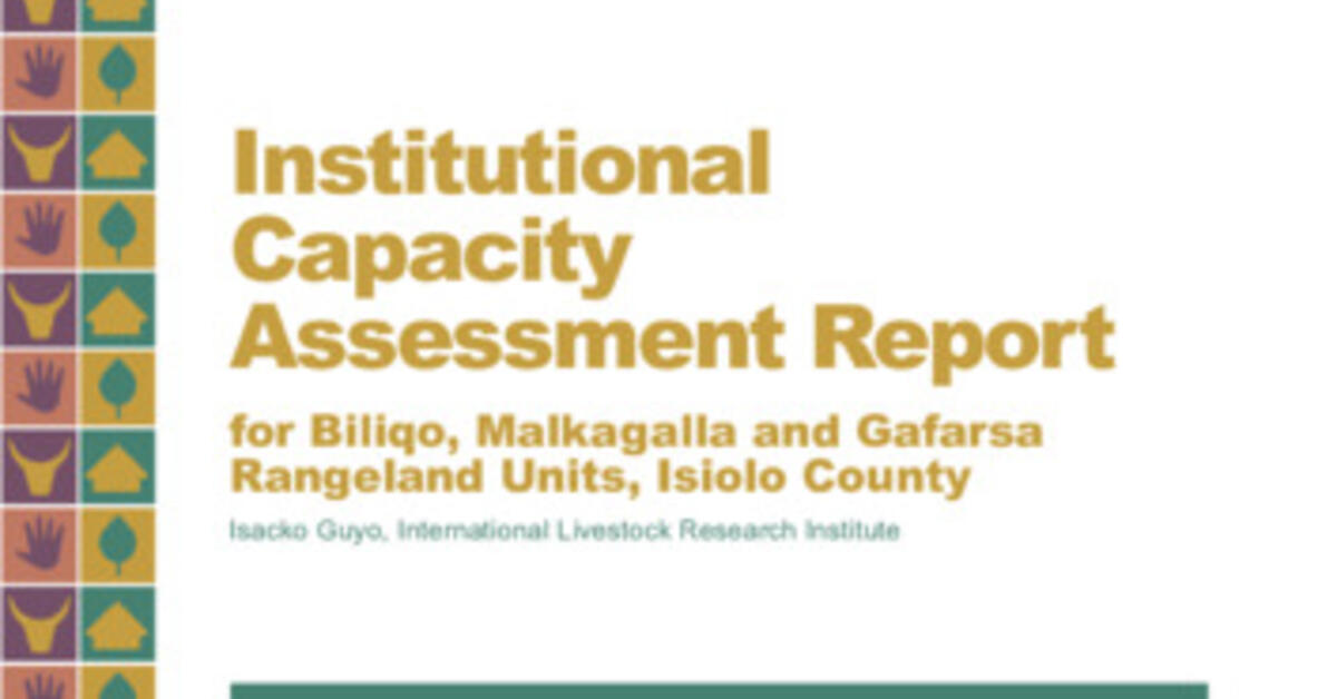 Institutional Capacity Assessment Report for Biliqo, Malkagalla and ...