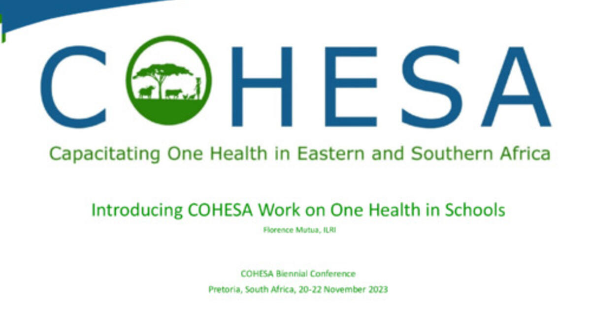 Introducing COHESA work on One Health in schools
