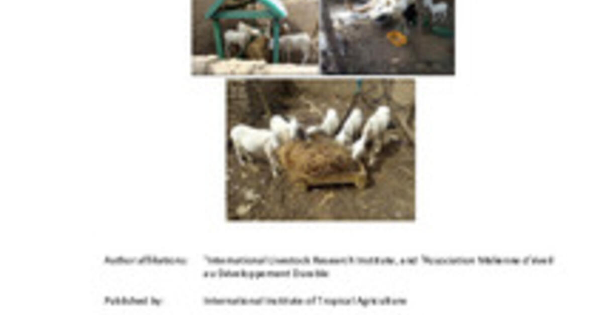 Efficient feed utilization through improved feed troughs for small ...