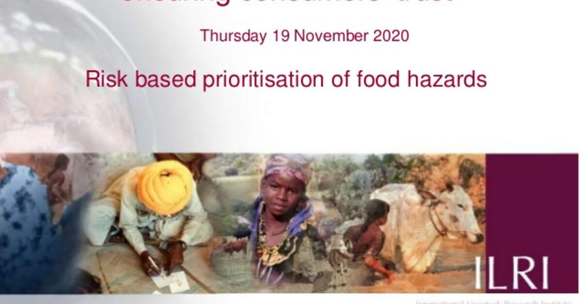 Risk based prioritisation of food hazards