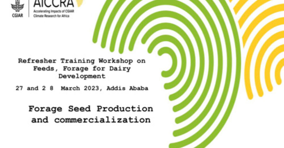 Forage Seed Production and commercialization