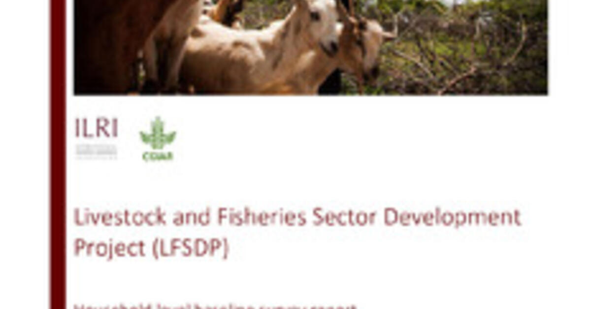 Livestock and Fisheries Sector Development Project (LFSDP): Household ...