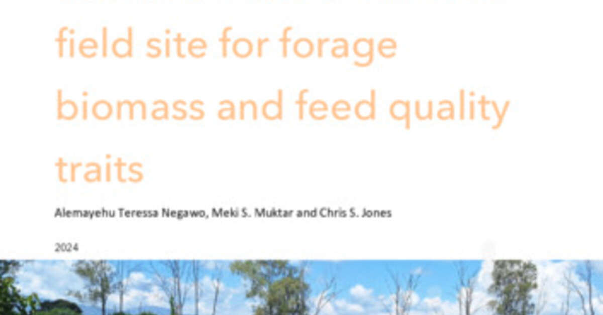 Evaluation of Rhodes grass collection at Bishoftu field site for forage ...