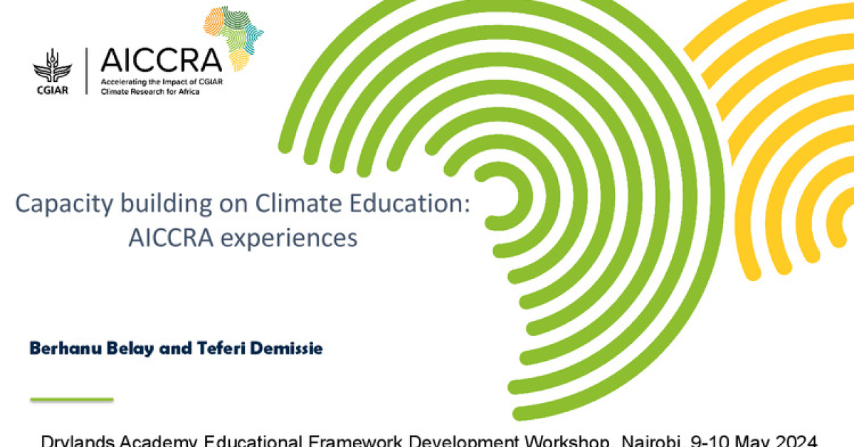 Capacity building on Climate Education: AICCRA experiences